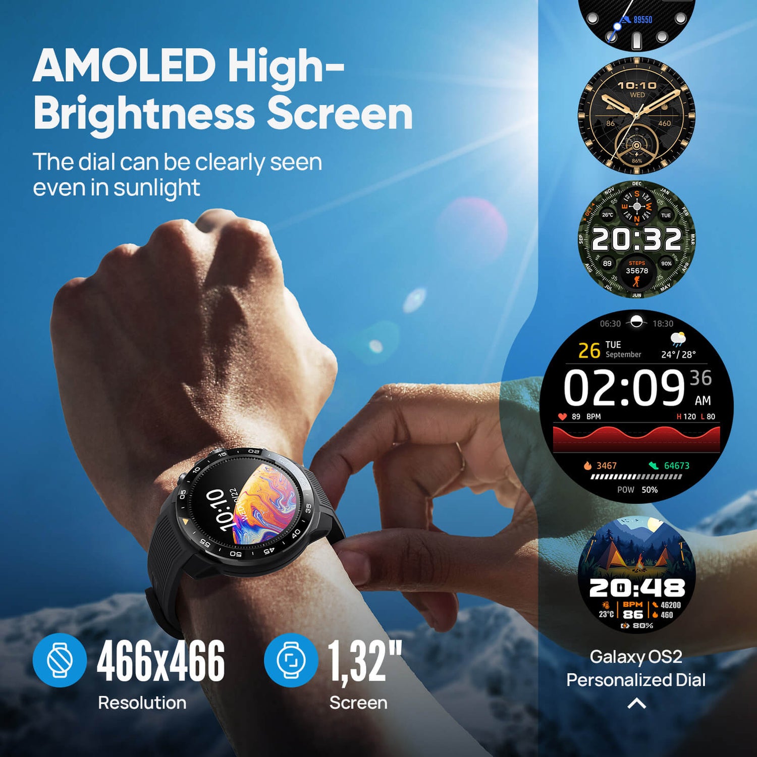 Mibro GS Explorer S | AMOLED Display & 10ATM Waterproof